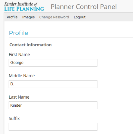 Life Planner Profile › Kinder Institute